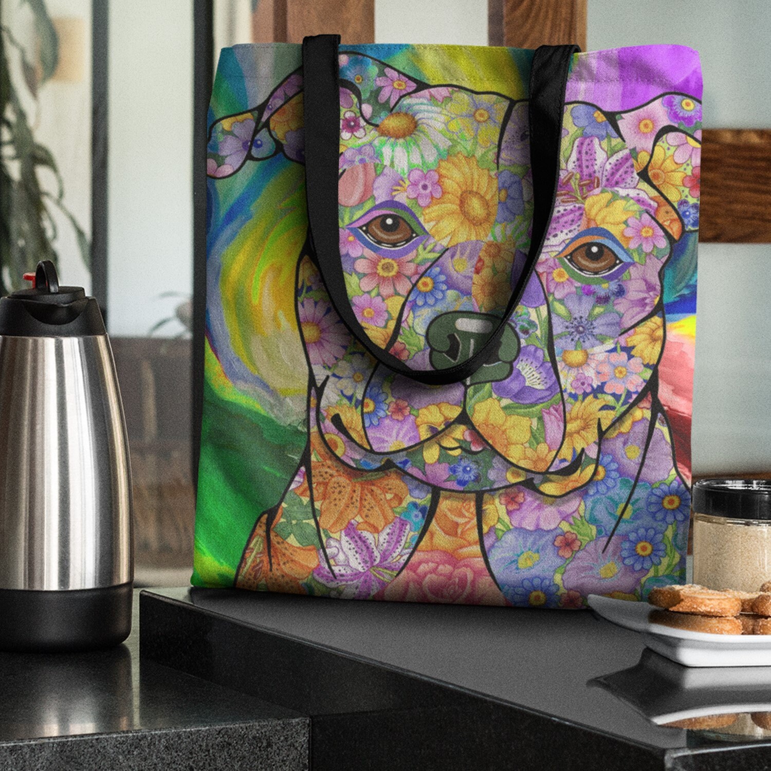 Pit Bull Canvas Tote Bag Pit Bull Gifts Pit Bull Tote Gifts | Etsy