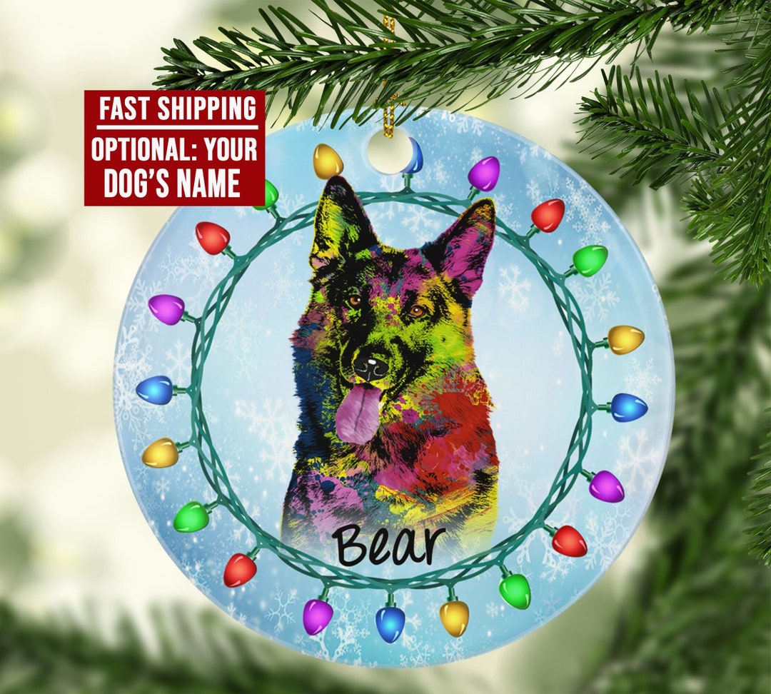 Personalized German Shepherd Ornament, Custom German Shepherd Gifts ...