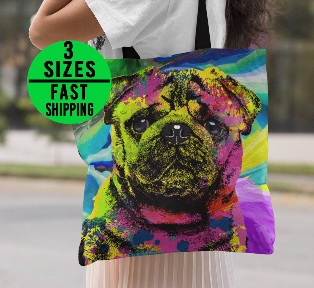 Pug Lover, Pug Tote, Gift for Dog Lover, All Over Print Tote Bag, Pug ...