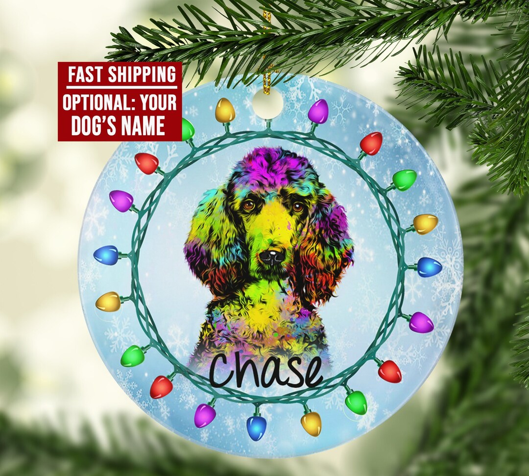 Personalized Poodle Ornament Christmas, Custom Poodle Christmas ...