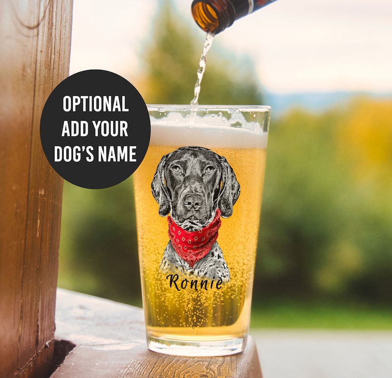 Fun German Shorthaired Pint Glass, Shorthaired Pointer Lover Gift ...