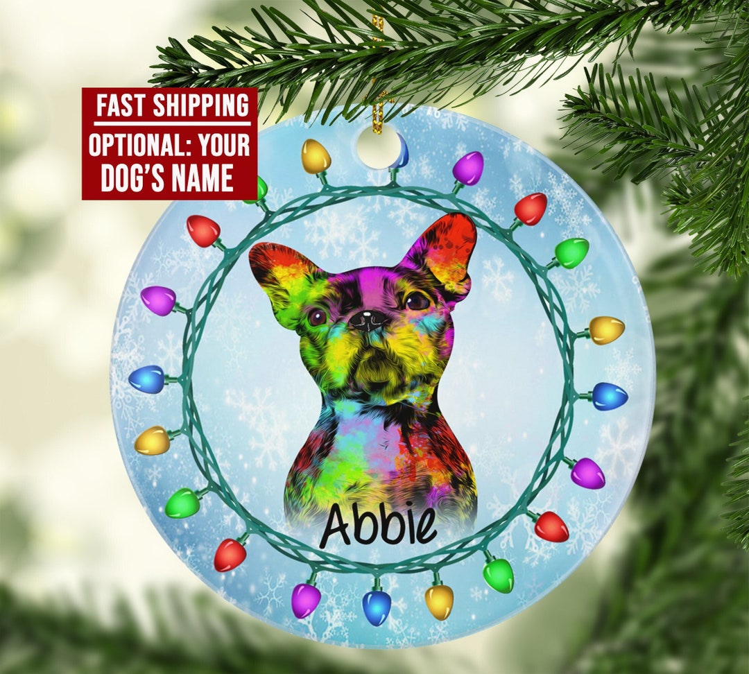 Personalized Boston Terrier Ornament, Custom Boston Terrier Christmas ...