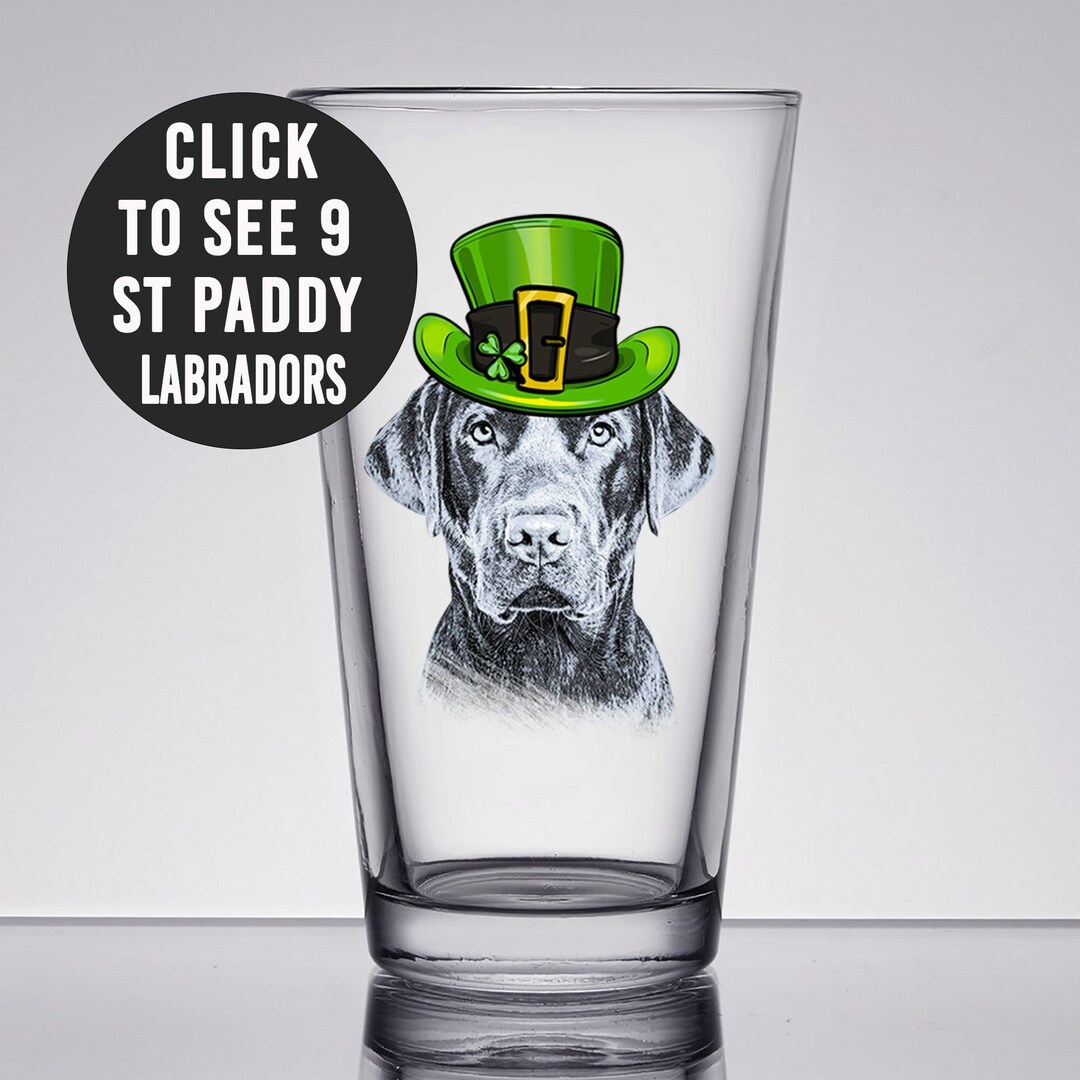 Labrador Retriever St Patricks Day Pint, Black Lab Dog, Labrador Gift ...