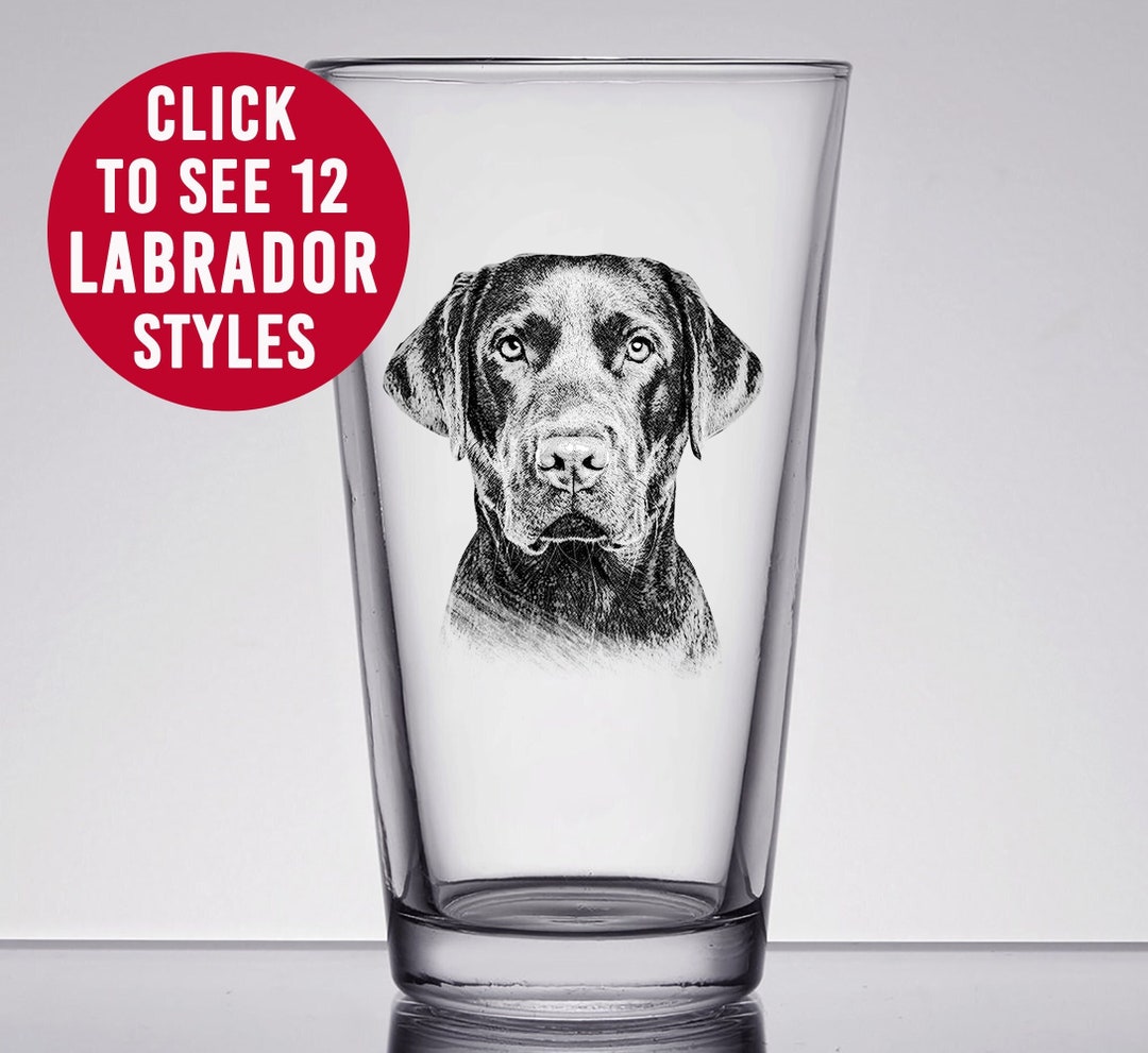 Fun Labrador Retriever Pint Glass, Lab Lover Gift, Labrador Mom Gift ...