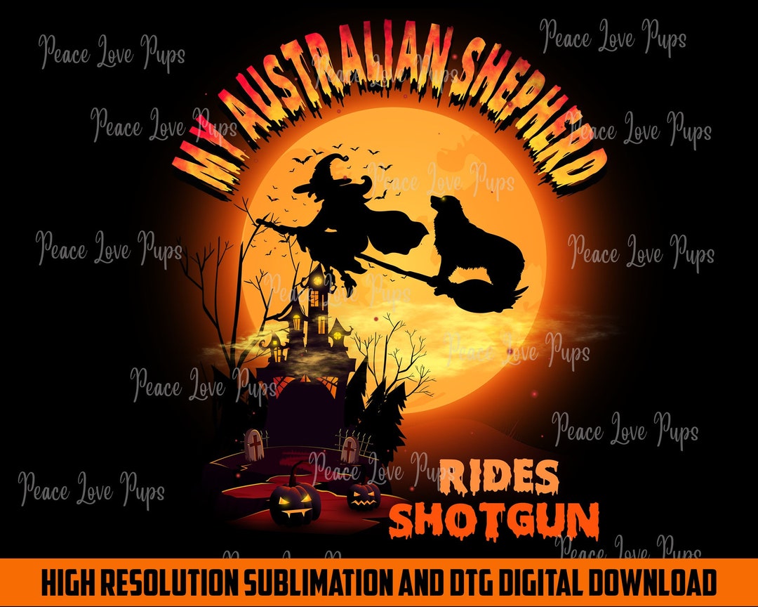 Halloween Aussie PNG for Sublimation Printing DTG Printing, Instant ...