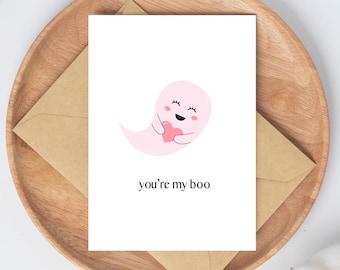 Printable You're My Boo Card Instant Download Funny Anniversary Card ...
