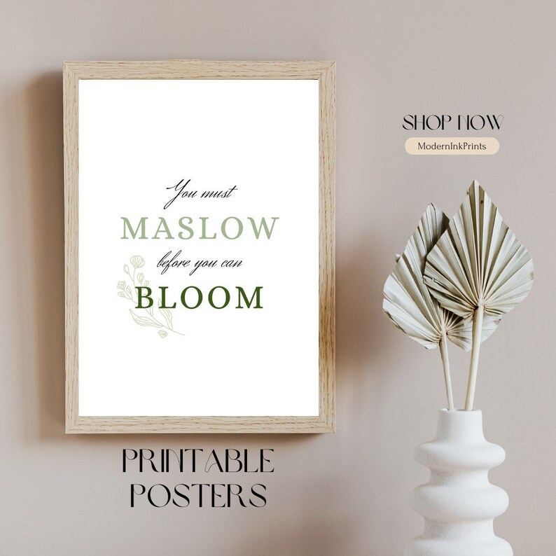 Maslow Before Bloom Printable Wall Art - Etsy