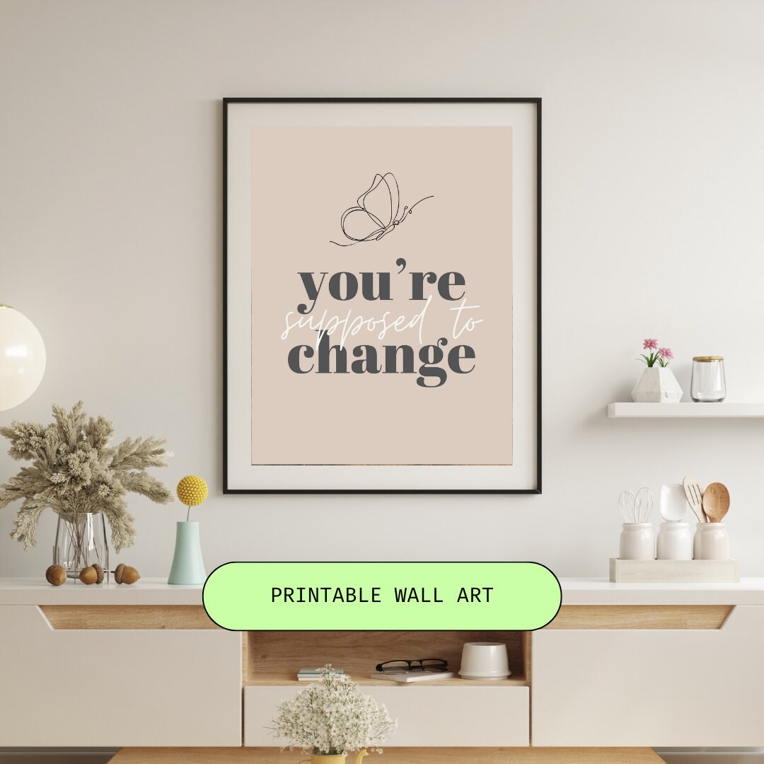 Mental Health Therapy Office Poster "you're Supposed to Change ...