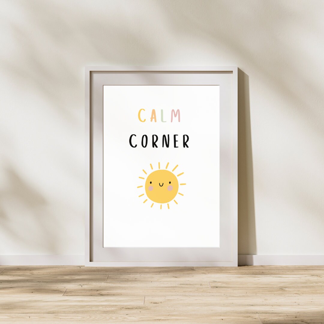 Calm Corner Poster Printable - Etsy