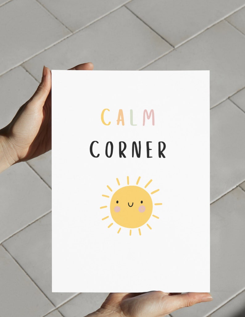 Calm Corner Poster Printable - Etsy
