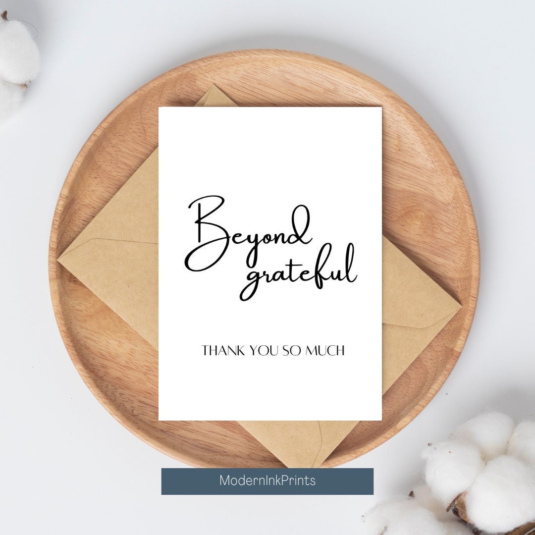 Printable Thank You Card foldable - Etsy