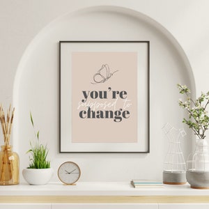 Mental Health Therapy Office Poster "you're Supposed to Change ...