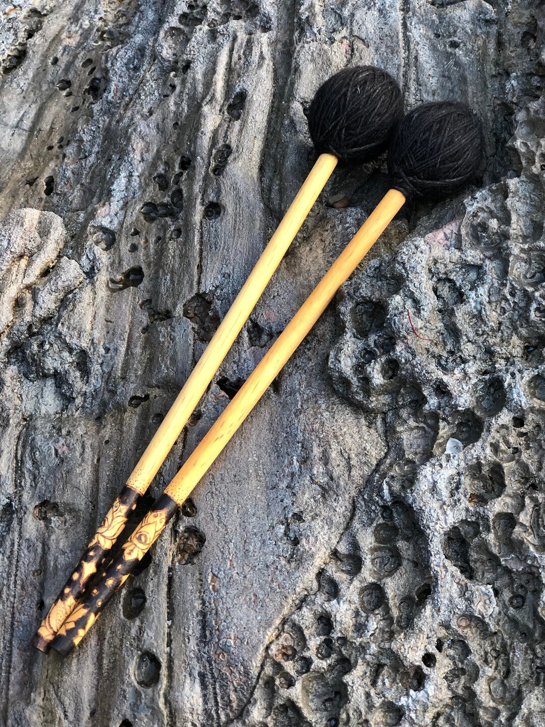 Drum MALLETS Pyrography Lotus Flowers - Etsy