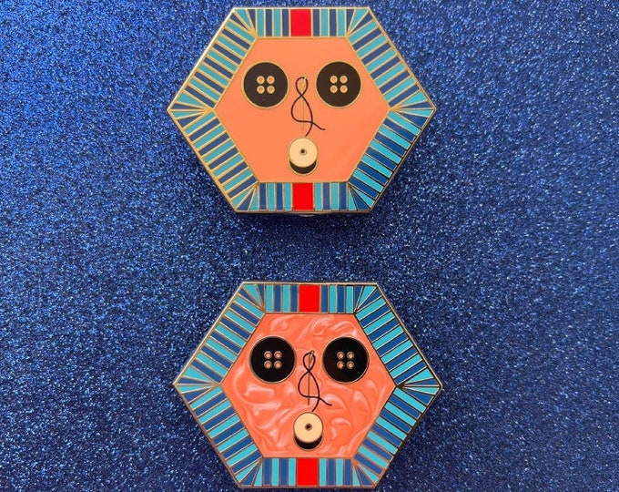 Button Box Hard Enamel Pin - Etsy