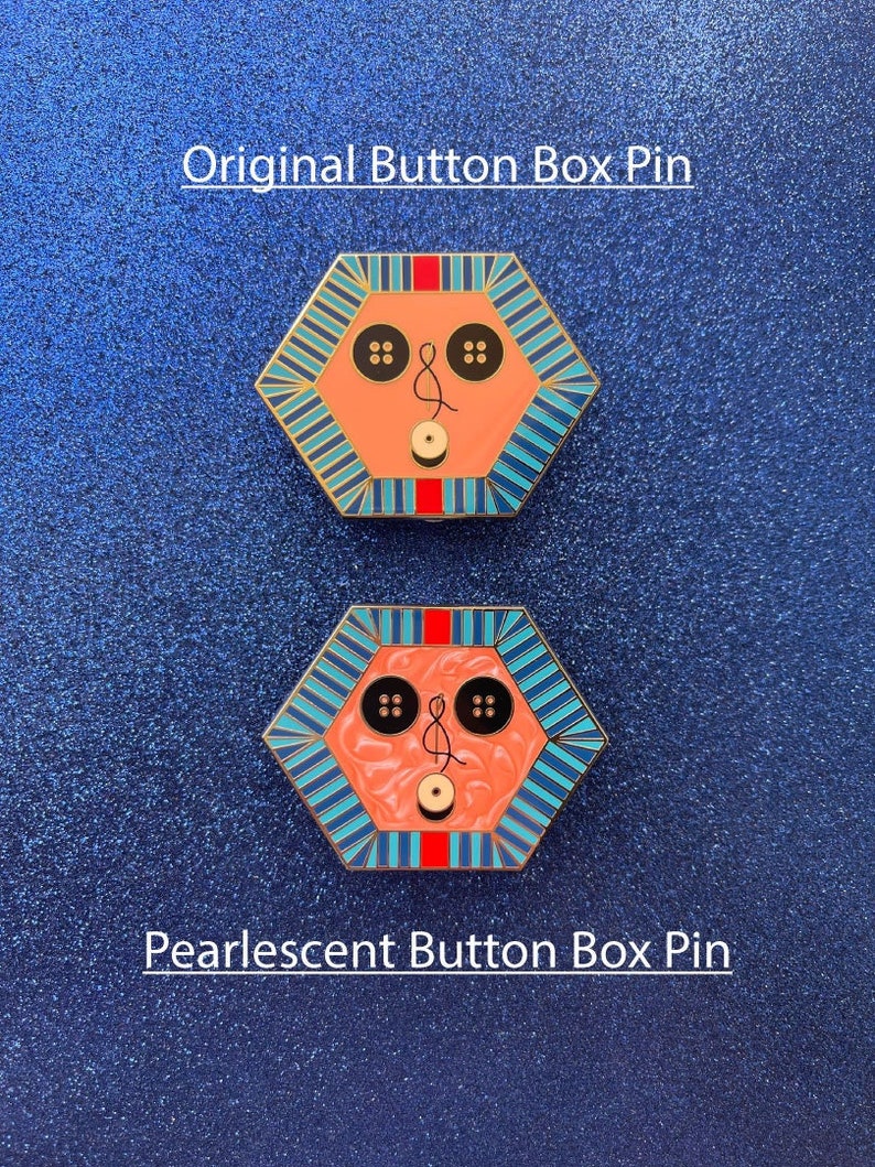 Button Box Hard Enamel Pin - Etsy