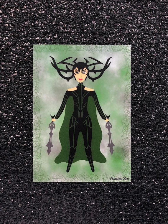 Hela Goddess of Death Art Print/postcard 5 X 7 Inches | Etsy