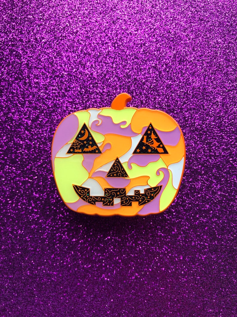 Halloween Pumpkin Pin - Etsy