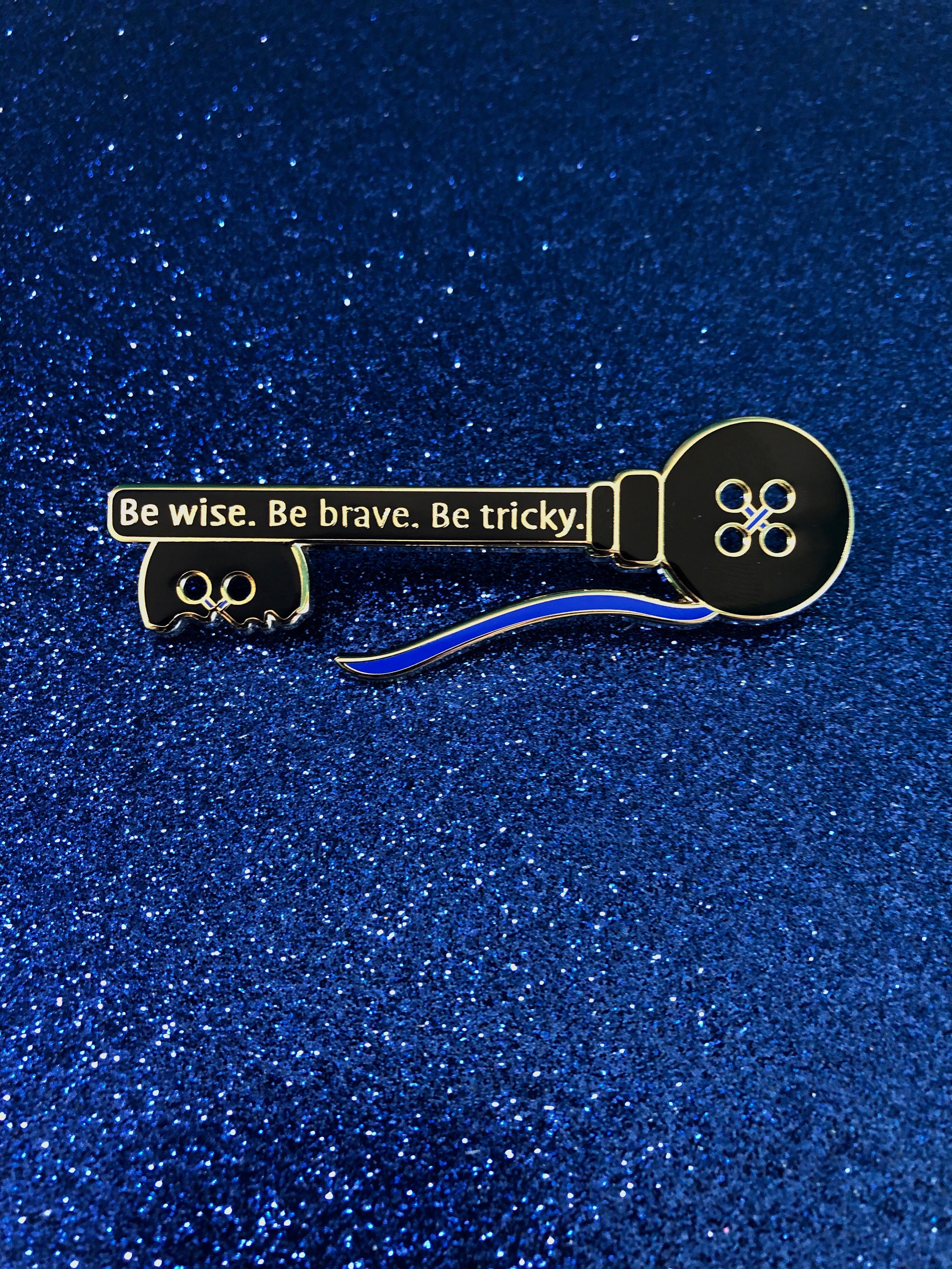 Black Button Key V2 gold Metal Writing Hard Enamel Pin | Etsy