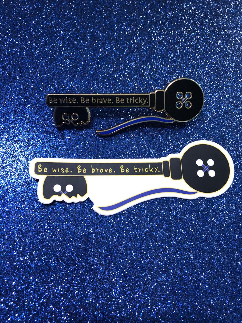 Black Button Key V2 gold Metal Writing Hard Enamel Pin | Etsy