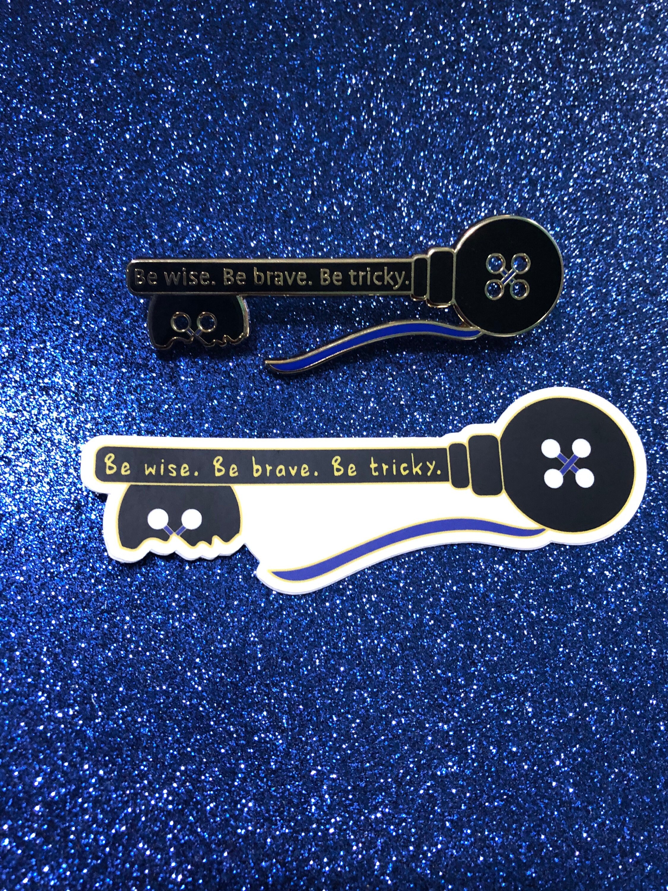 Black Button Key V2 gold Metal Writing Hard Enamel Pin | Etsy