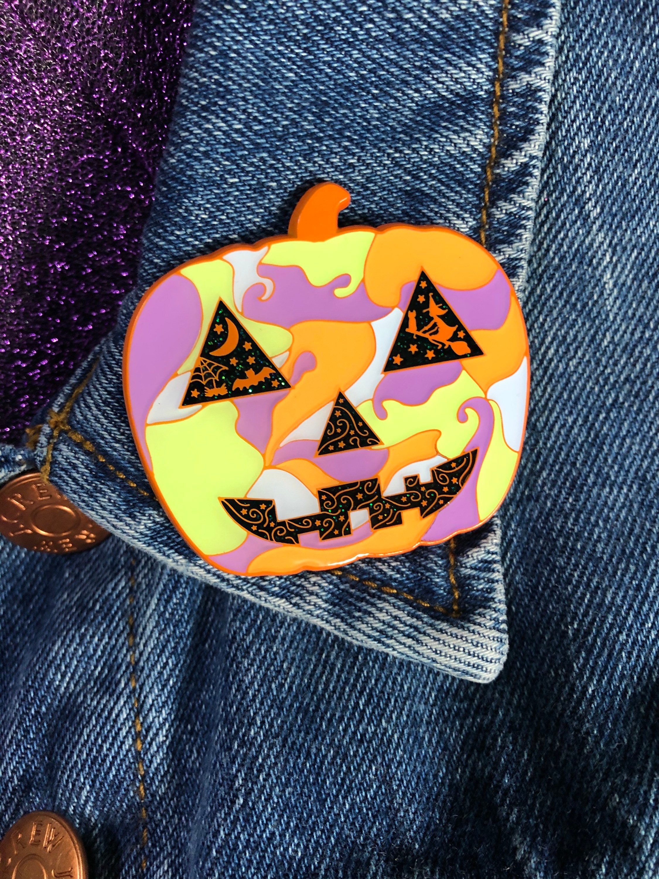 Halloween Pumpkin Pin | Etsy