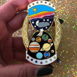 Space Hourglass Hard Enamel Pin - Etsy