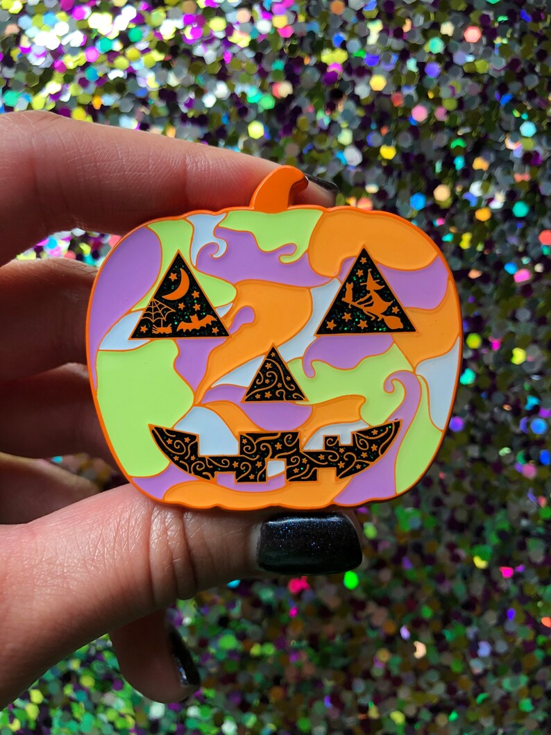Halloween Pumpkin Pin - Etsy