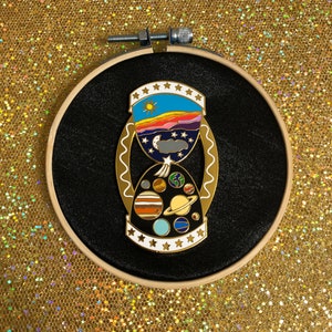 Space Hourglass Hard Enamel Pin - Etsy