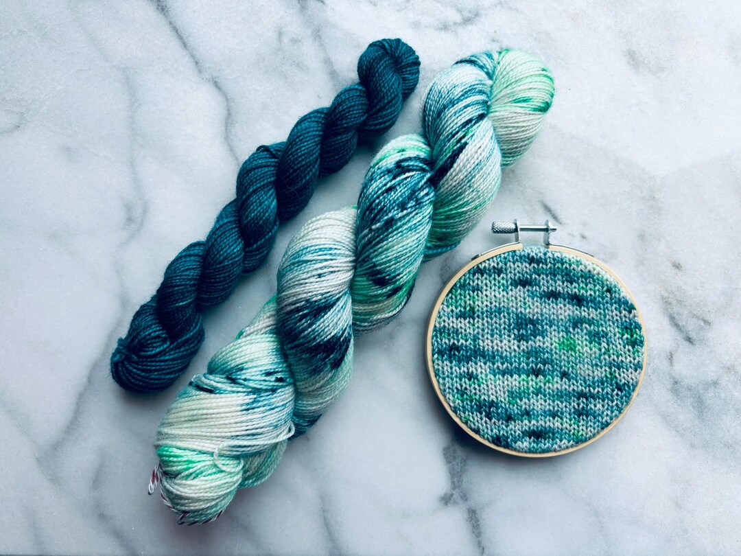 Tipsy Leprechaun + Viridian Sock Set | Willow Cottage Yarns - Etsy