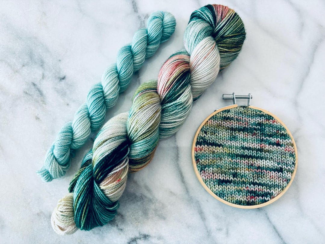 Tadpole + Sea Glass Sock Set | Willow Cottage Yarns - Etsy