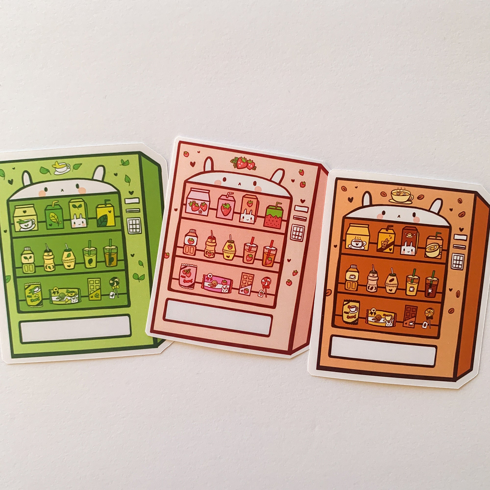 Vending Machine Stickers/ Strawberry/ Matcha/ Coffee/ Vending | Etsy