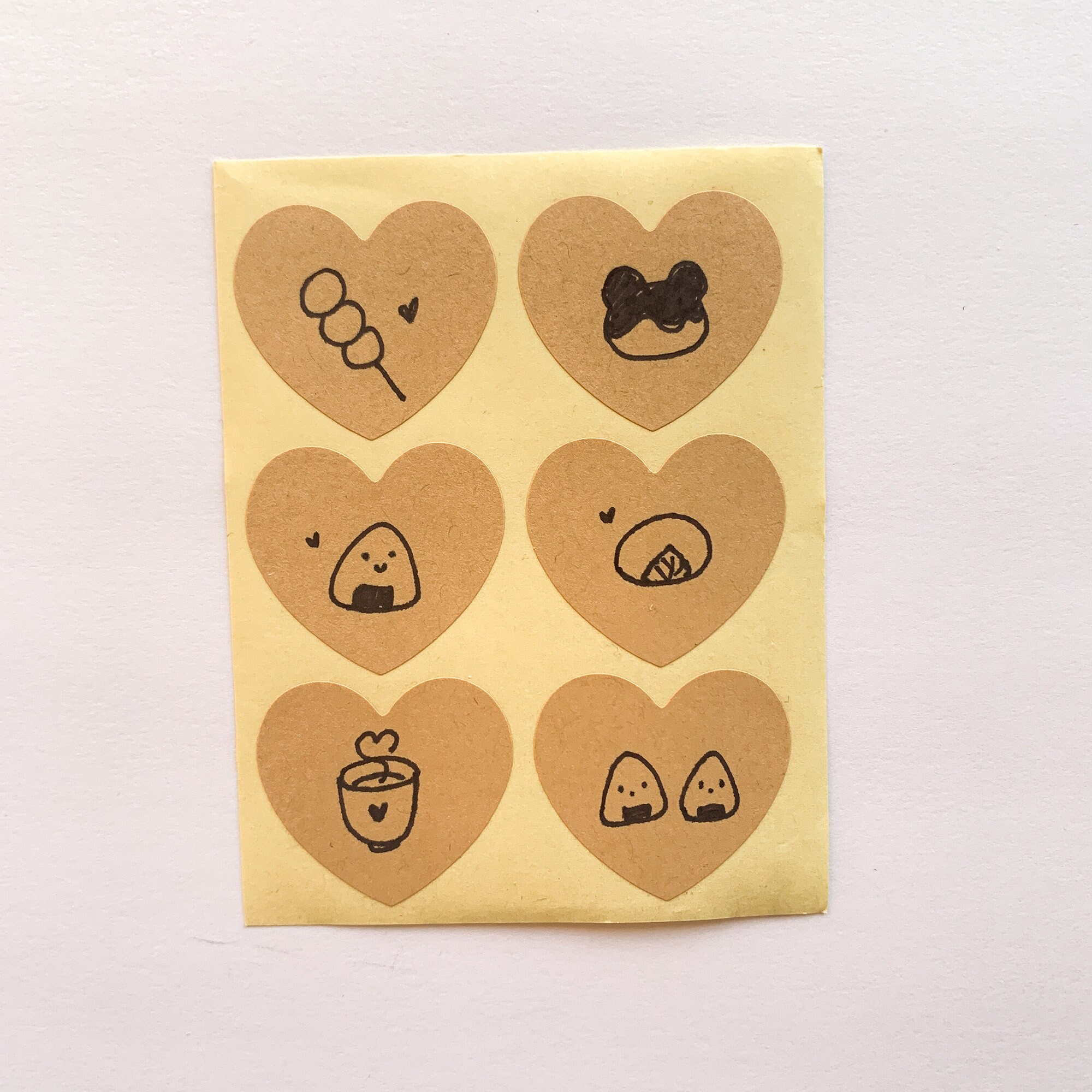Hand Drawn Stickers/ Sticker Sheet/ Heart Stickers/ Doodle | Etsy