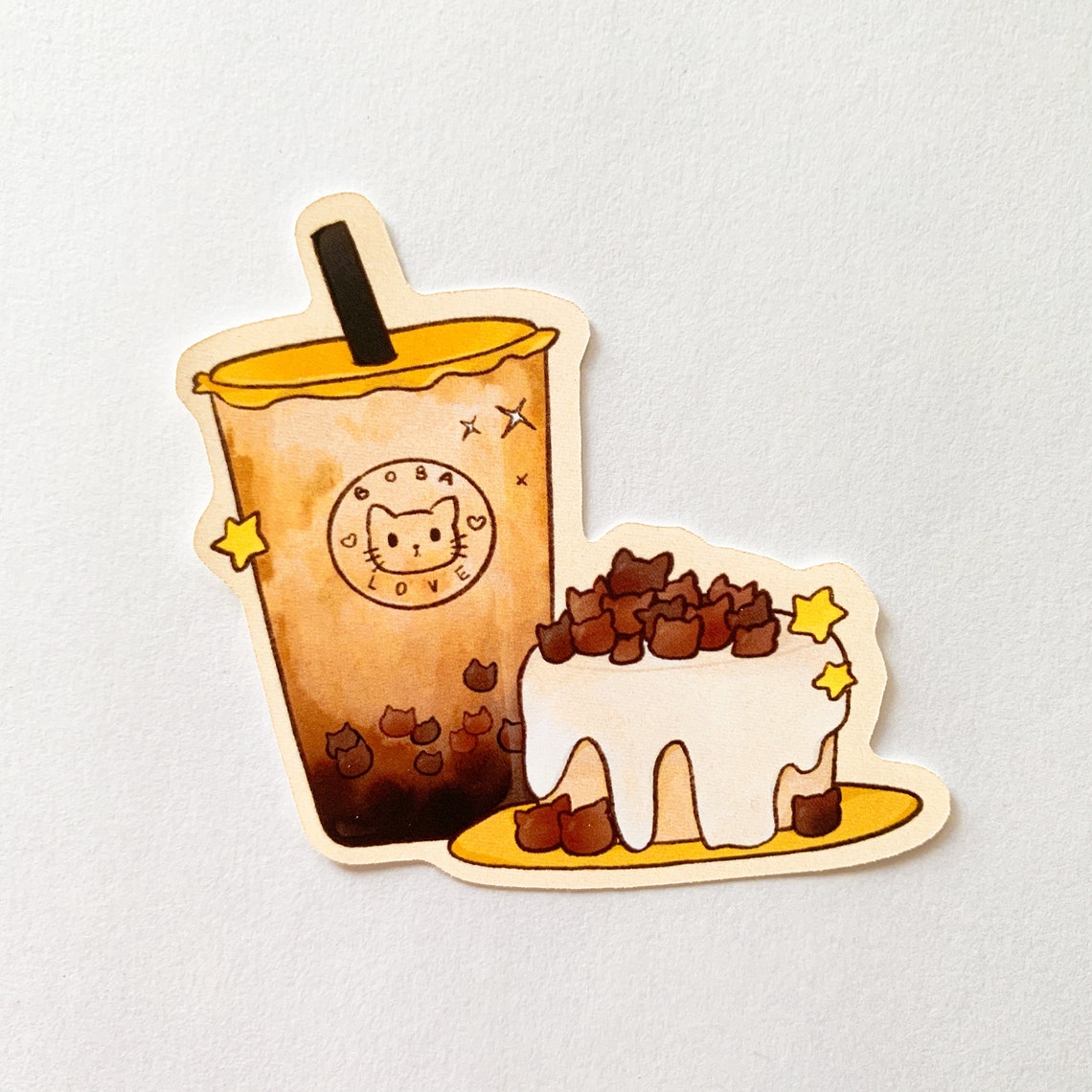 Bubble Tea Sticker/ Boba Stickers/ Tiger Milk Tea/ Brown Sugar - Etsy