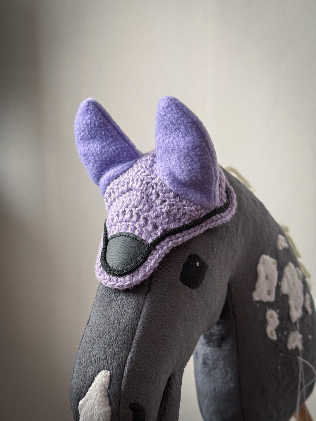 Crochet Ear Bonnet for Hobby Horse | Handmade Toy Accessory - Etsy
