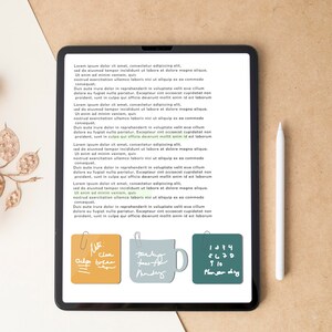 Digital Sticky Note With Paperclips Clipart Collection Instant Digital ...