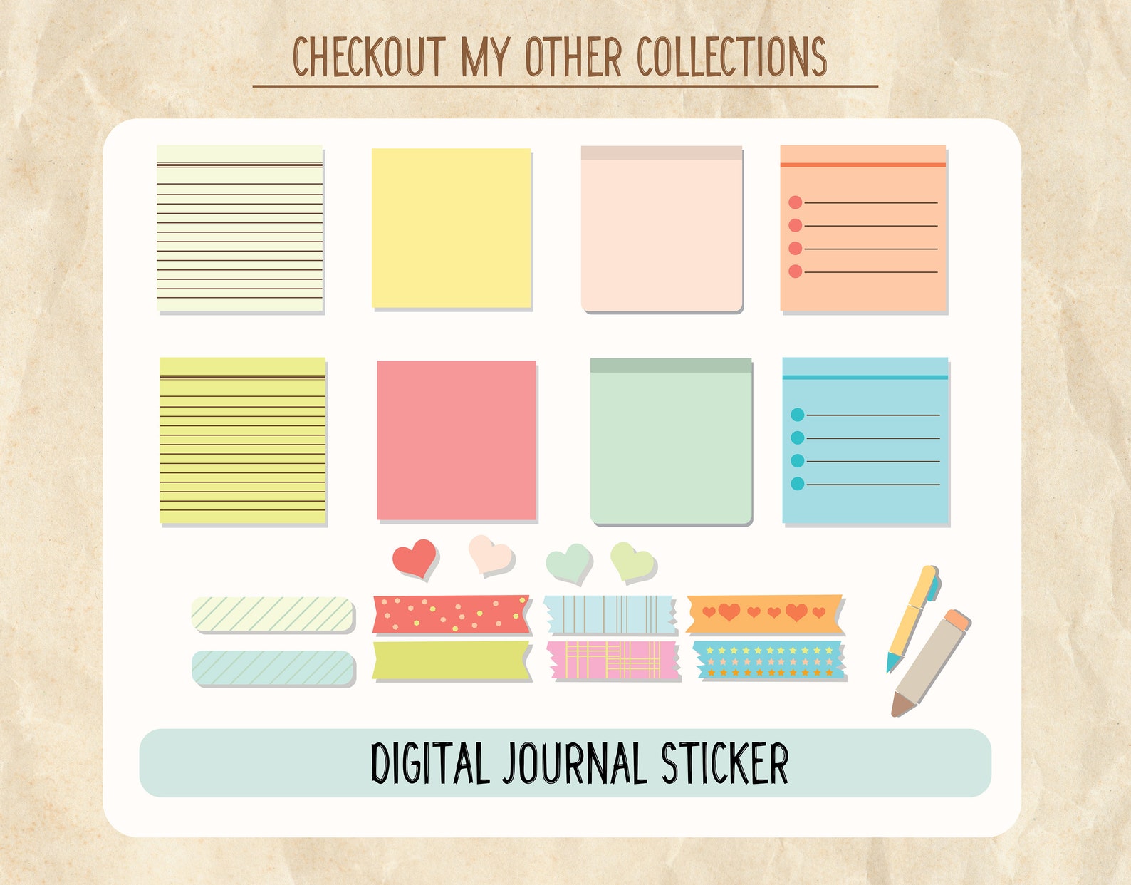 Kawaii Notebook-cute Journal-cute Planner Clipart- Months of the Year ...