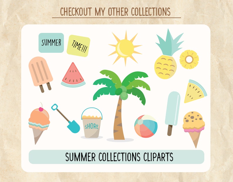 Summer Food Clipart's Ice Cream Popsicle Fruits - Etsy