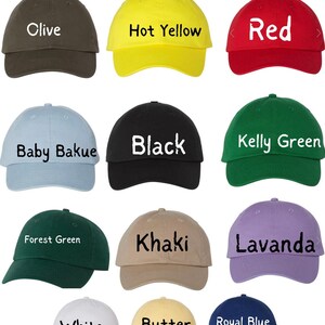 Embroidered Initial Baseball Cap: Custom Color Letter Hat - Etsy