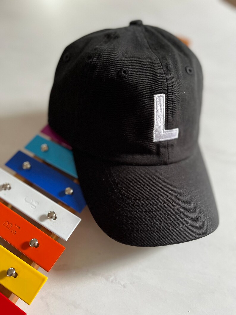 Personalized Kids Initial Baseball Cap: Custom Embroidered Letter ...