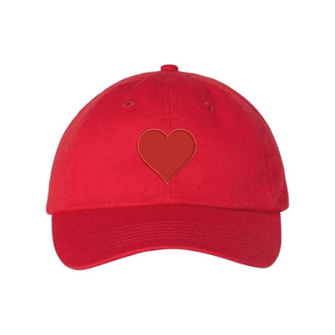 Valentines Kids Hat Red Baseball Hat Couples Hat Best Friends Hat Heart ...