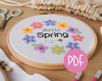 Spring Cross Stitch Pattern PDF Download - Etsy