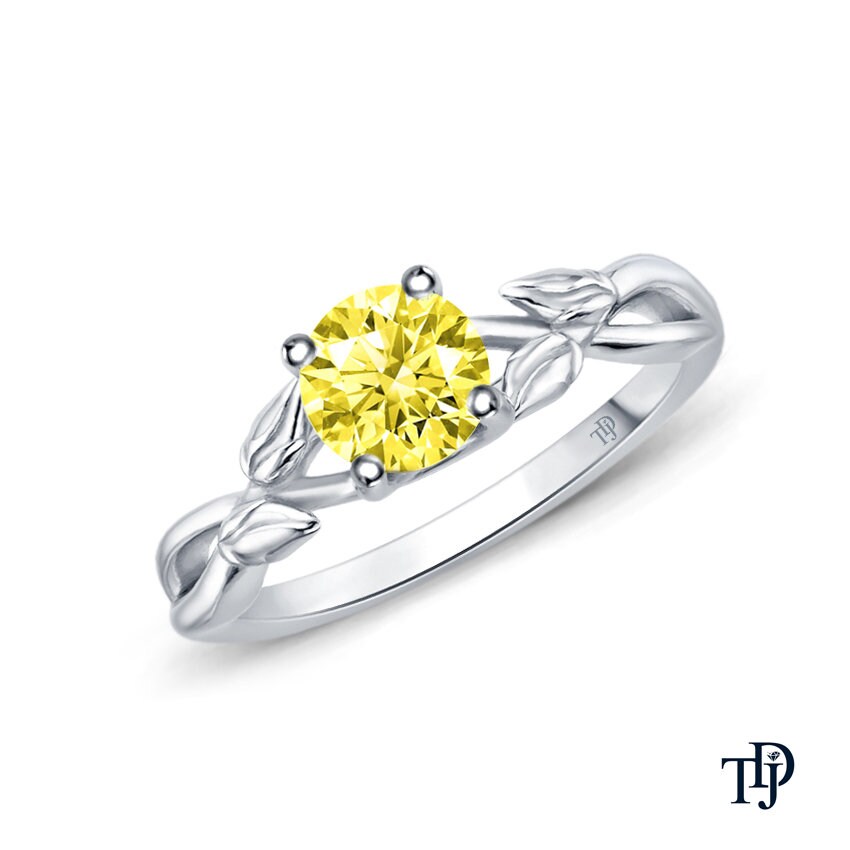 Interwine Budding Style Nature Inspired Solitaire Ring - Etsy