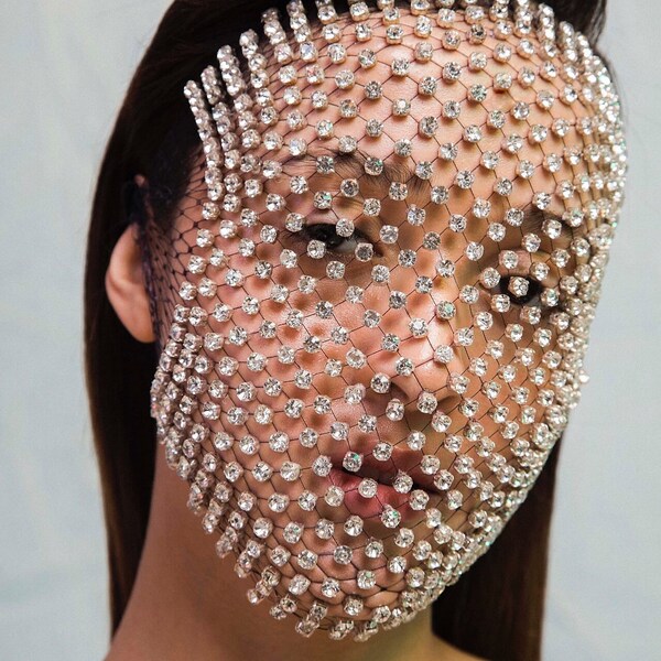 Crystal Face Veil - Etsy