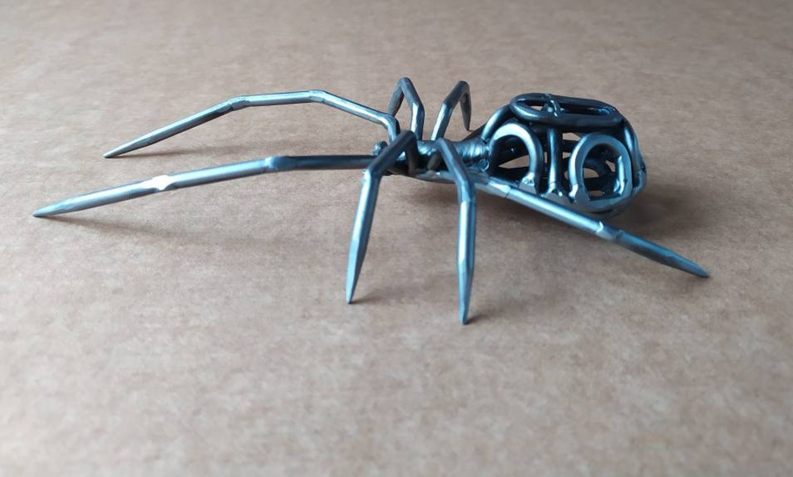 Metal spider sculpture.Steel insect collection great gift for | Etsy