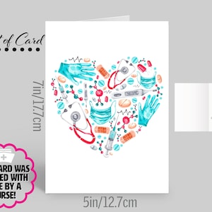 PRINTABLE Blank Medical Greeting 5x7 Folded Card | Print on Standard ...