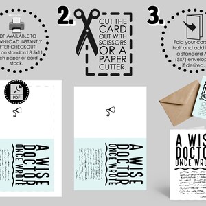 PRINTABLE Funny Doctor Card for Any Occasion | 5x7 | Print on Standard ...