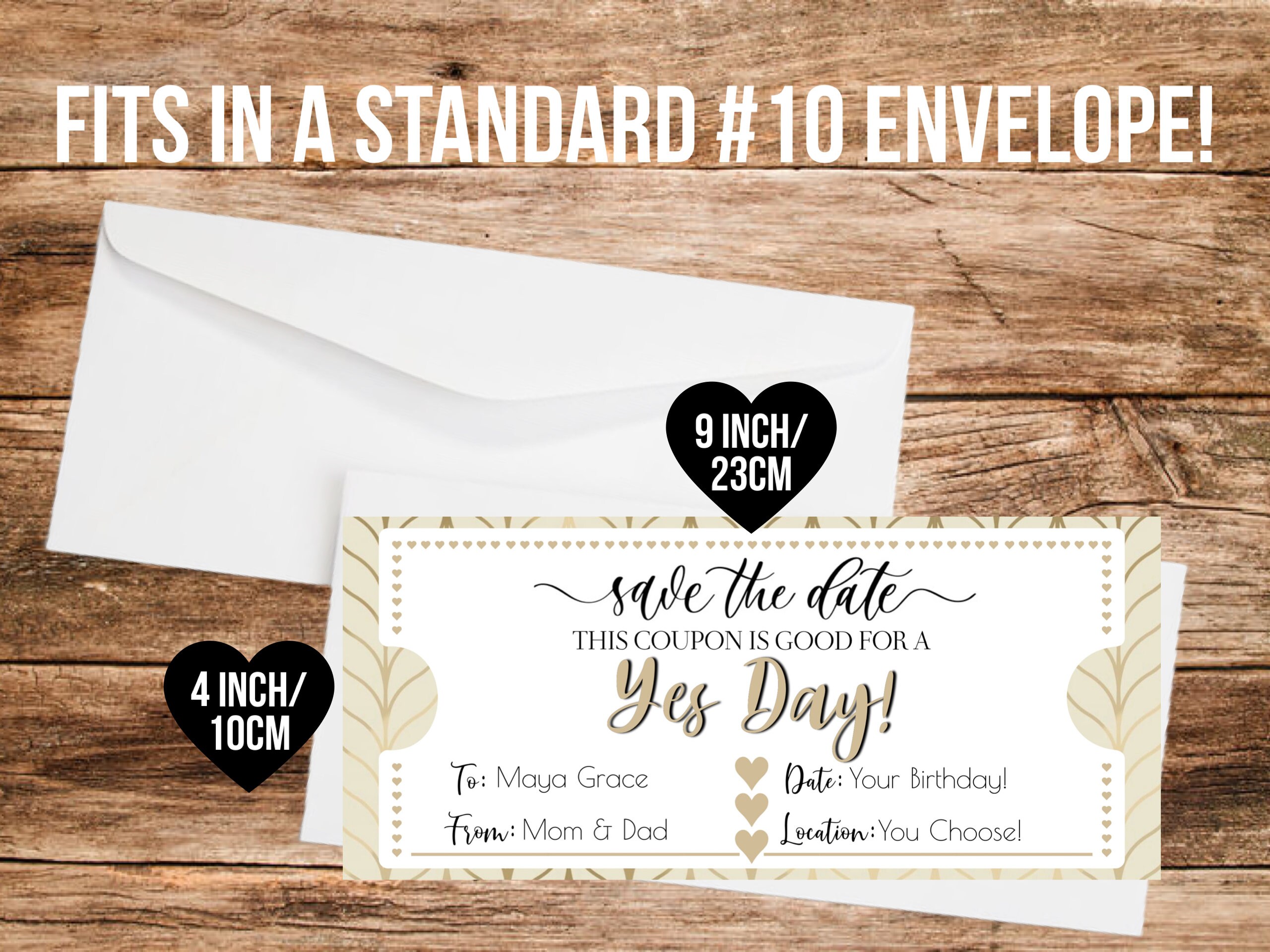 INSTANT EDITABLE Personalized Yes Day Birthday Gift Certificate Coupon ...