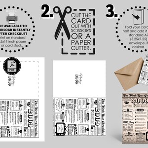 2009 PRINTABLE Year You Were Born Birthday Card | Folded 5x7 | Unique ...
