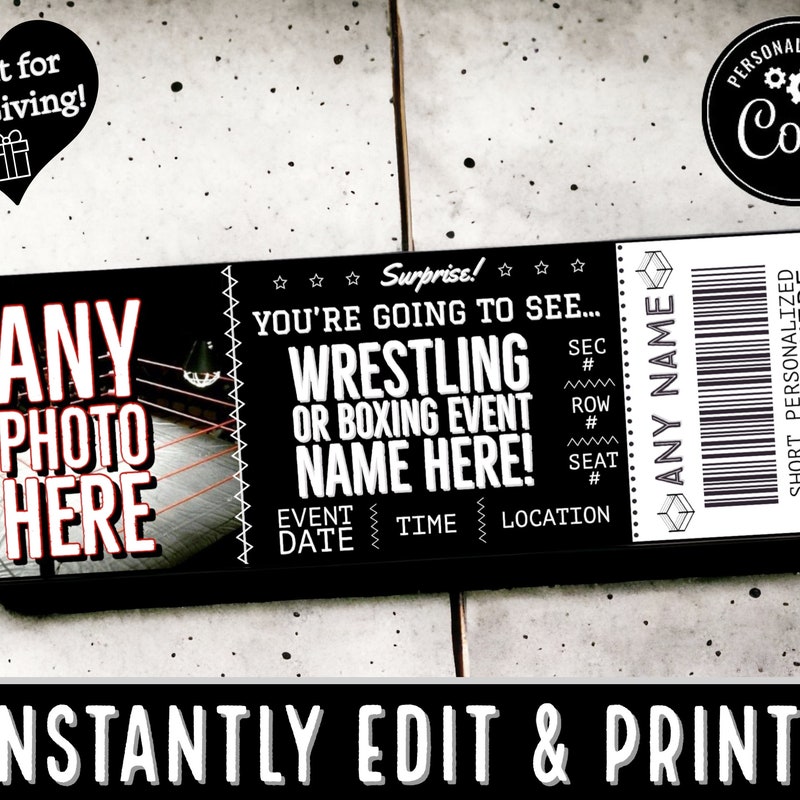 Printable Wwe Ticket - Etsy