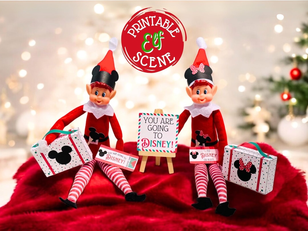 PRINTABLE Elf Magical MOUSE Christmas Suitcase, Boarding Pass, Hat ...